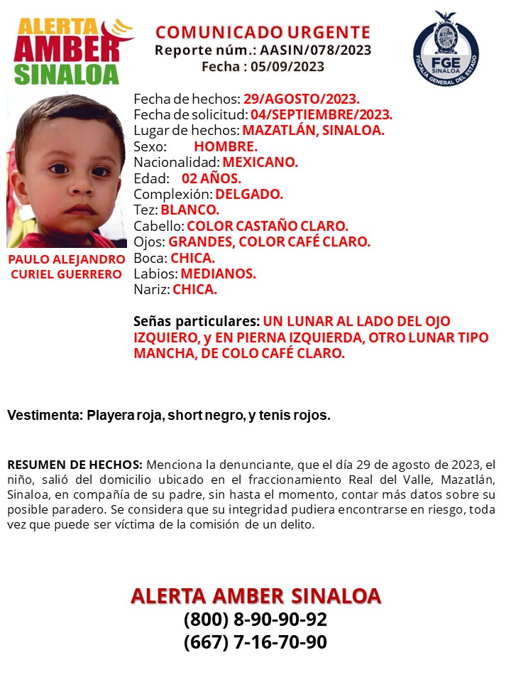 En Mazatlán, buscan a un niño de dos años que salió de su casa en ...