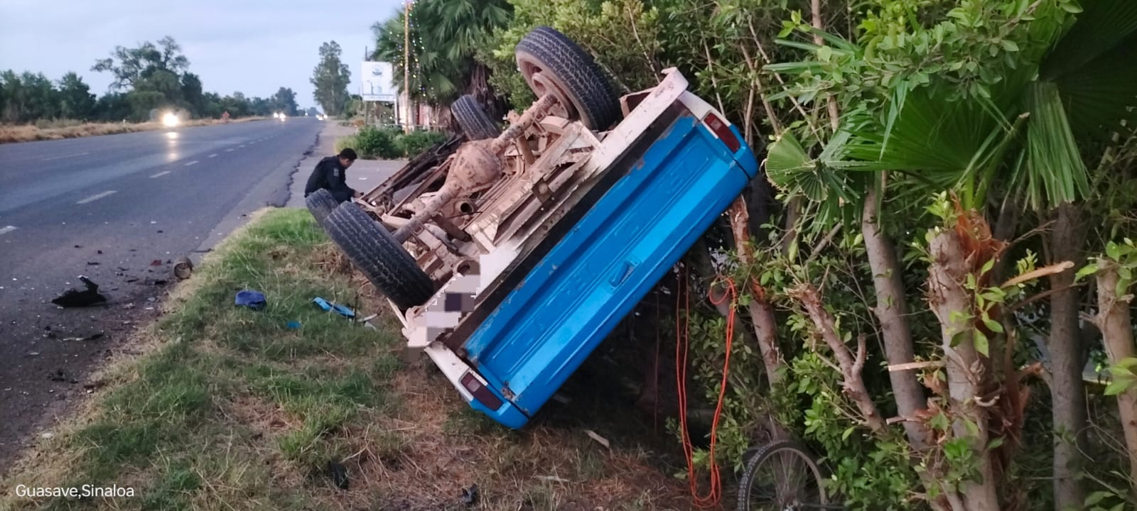 Choque por la carretera a Las Glorias, en Guasave, deja a un hombre lesionado | Los Noticieristas