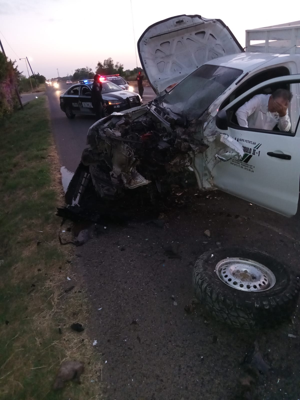 Choque por la carretera a Las Glorias, en Guasave, deja a un hombre lesionado | Los Noticieristas