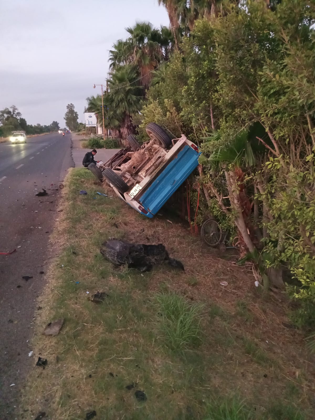 Choque por la carretera a Las Glorias, en Guasave, deja a un hombre lesionado | Los Noticieristas