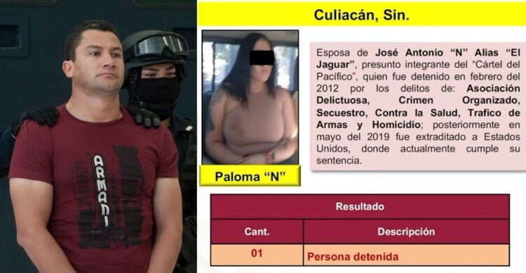 Capturan En Culiacán A Paloma ‘n Esposa De ‘el Jaguar Exlíder Del Cártel Del Pacífico Sspc