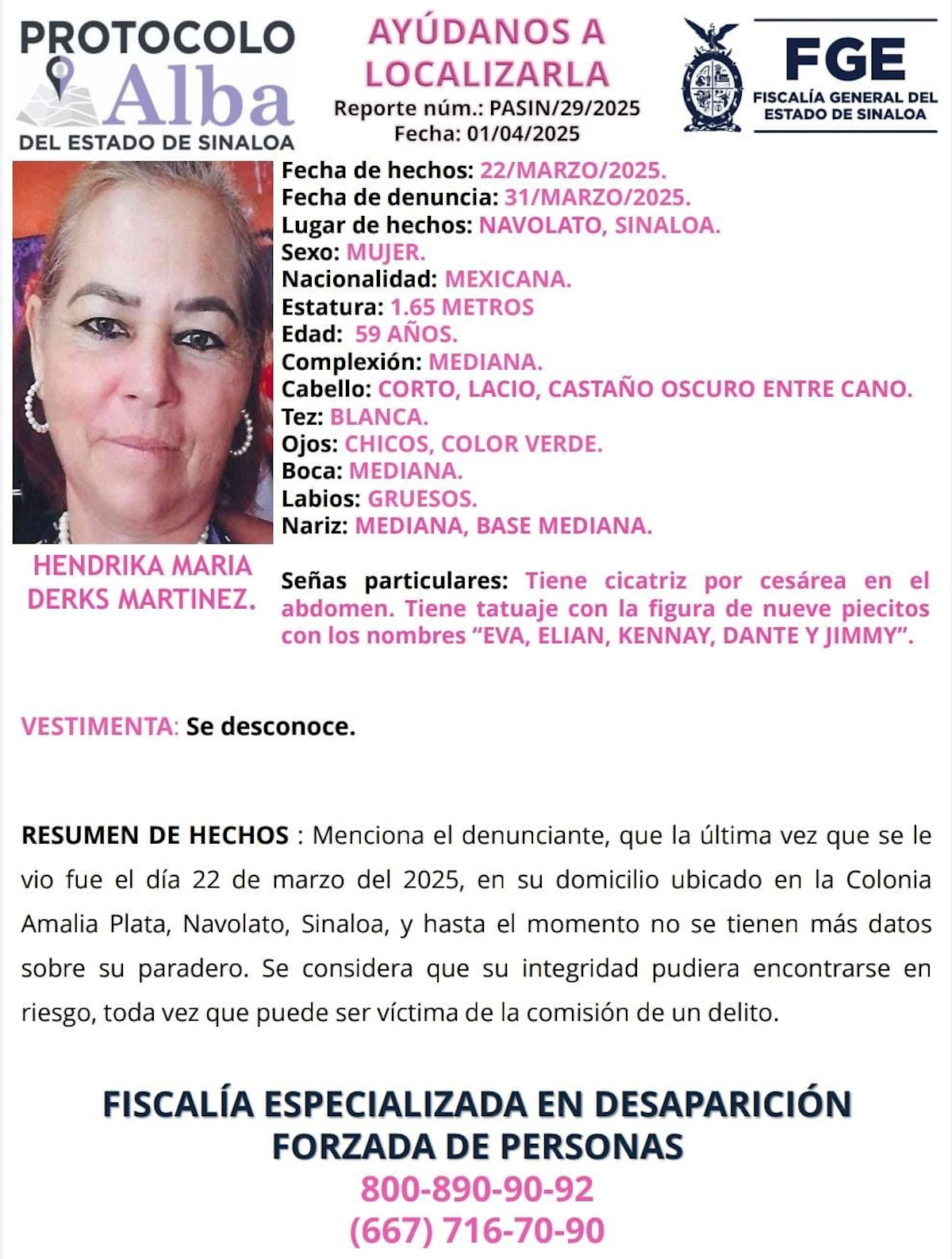 Tras 10 días ‘levantados’ FGE activa fichas de búsqueda de la familia ...