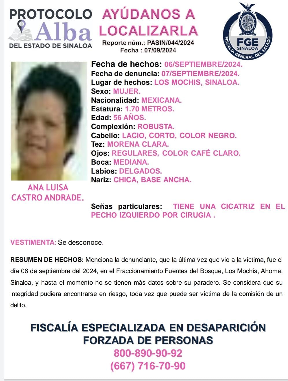 Activan Protocolo Alba para localizar a Clarisa Hernández y Ana Castro ...