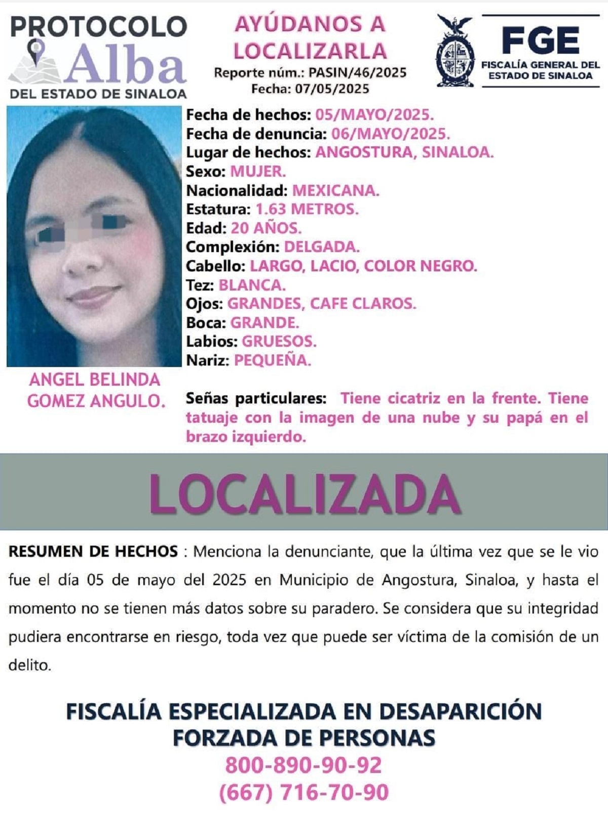 Localizan con vida a Ángel Belinda, joven reportada como desaparecida ...