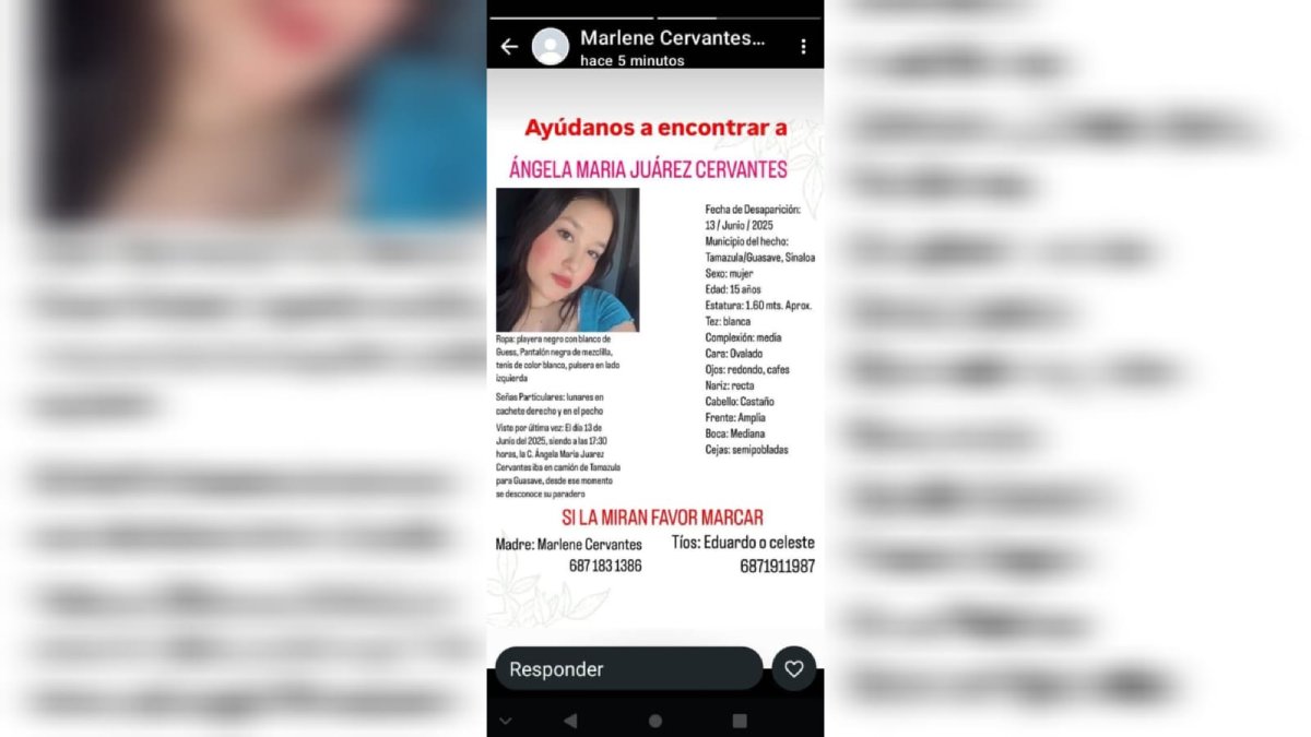 Ángela María está desaparecida en Guasave; su familia pide ayuda para ...
