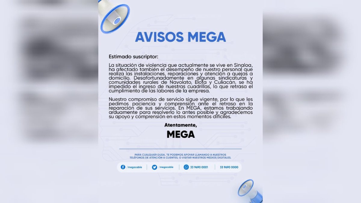 ¿Sin internet? Violencia ha impedido acceso de cuadrillas de Megacable a zonas de Culiacán ...