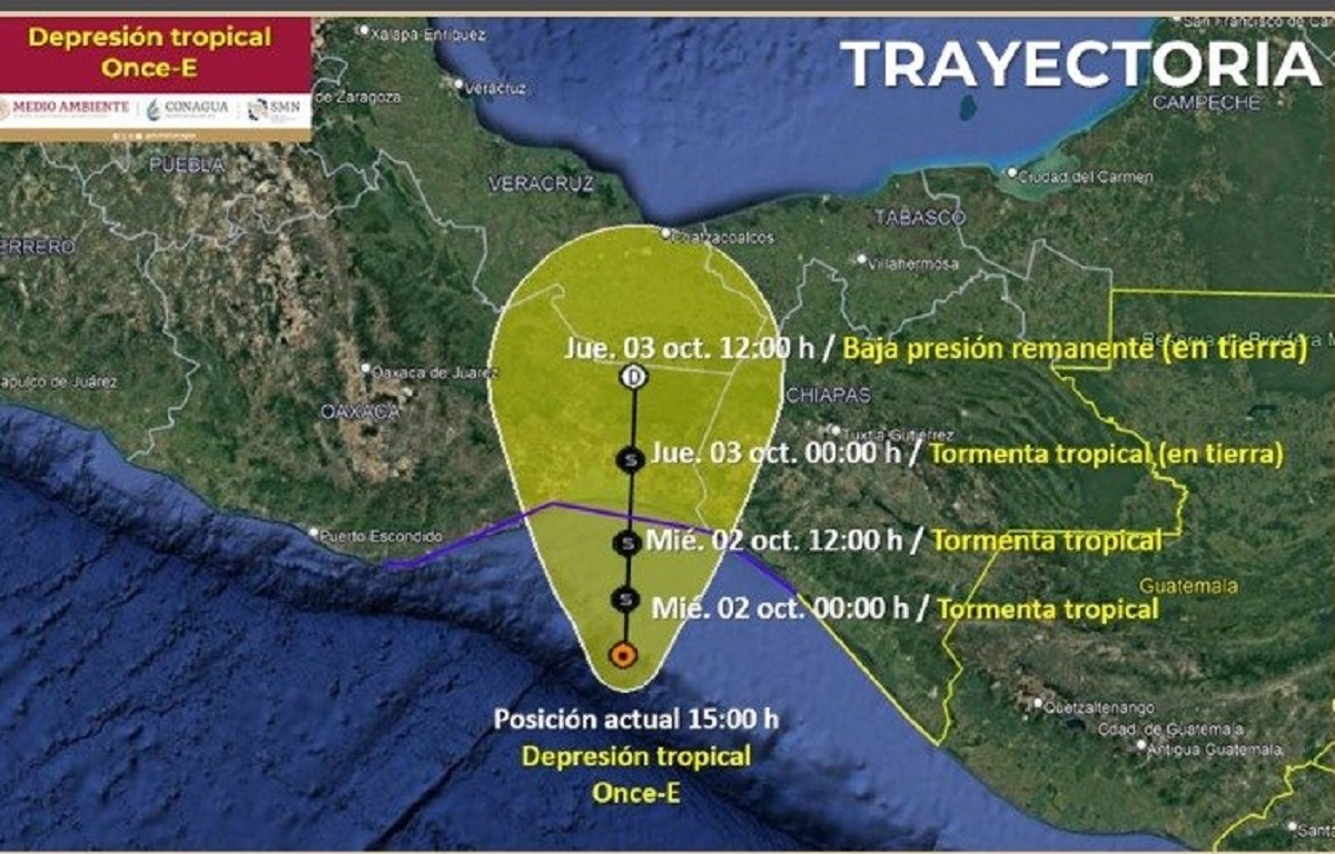 Se forma la primera depresión tropical de octubre en el Pacífico; daría vida a la tormenta ...
