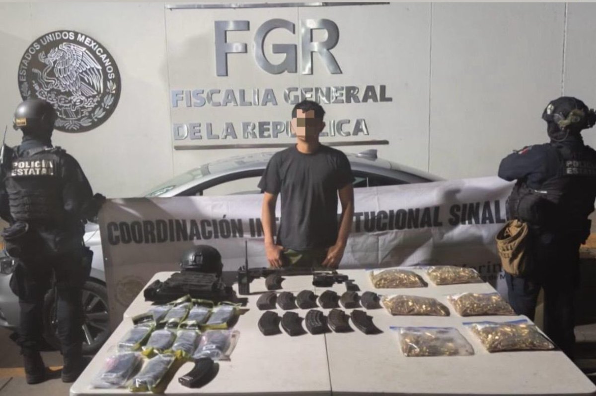 Un hombre fue detenido en posesión de armamento y un equipo robado en Culiacán | Los Noticieristas