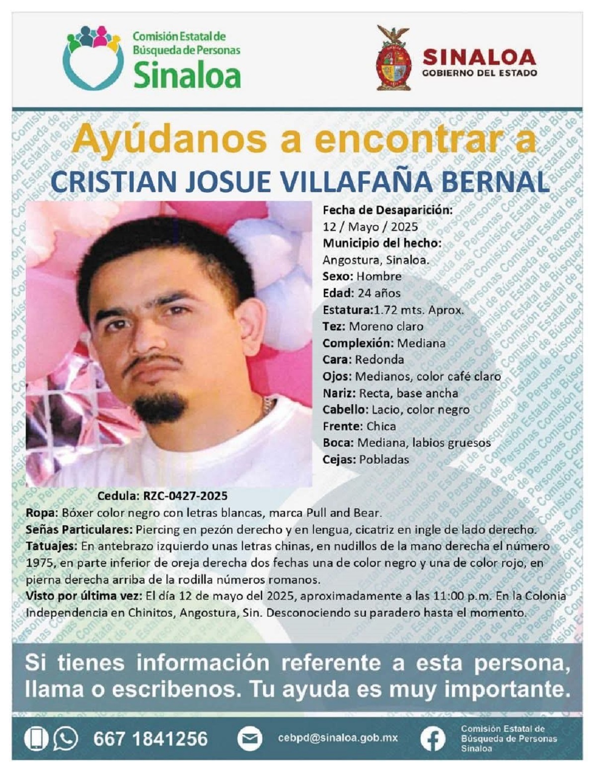 Buscan a Cristian Josue, joven desaparecido en Chinitos, Angostura ...