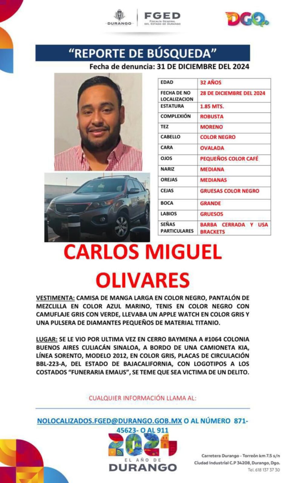 Desaparecen en Durango tres empleados de una casa funeraria de Culiacán | Los Noticieristas