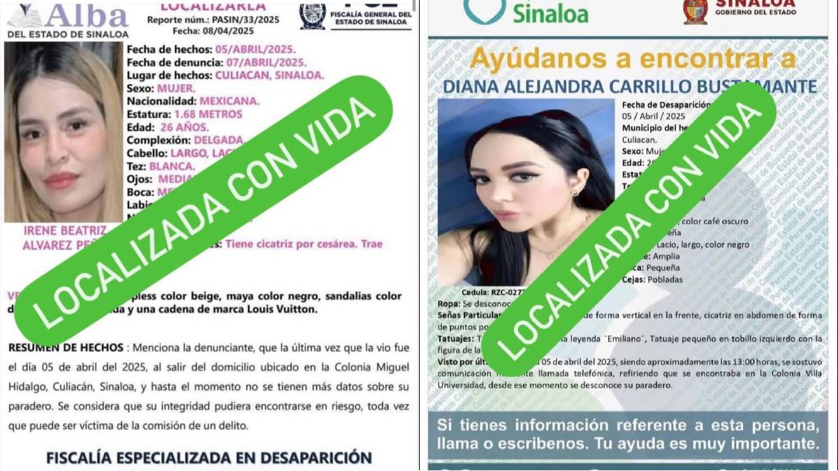 Localizan con vida a Irene Beatriz y Diana Alejandra, a más del mes de ...