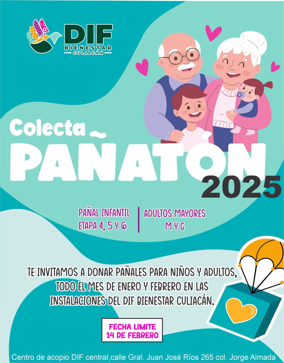 DIF Culiacán lanza colecta Pañatón 2025 en beneficio de niños y adultos ...