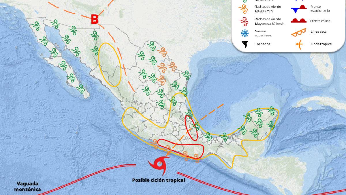 ¡Sería entre sábado y domingo! La nueva tormenta tropical Flossie surgiría frente a Guerrero ...