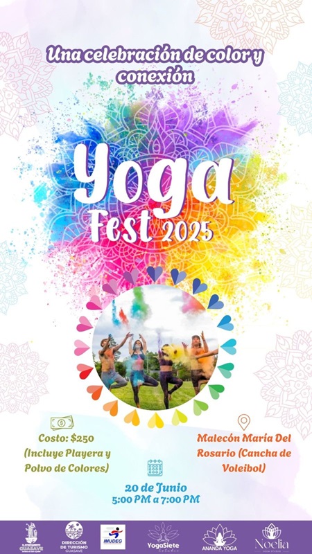 ¡Conéctate contigo en la fiesta del color! Llega a Guasave el Yoga Fest 2025 | Los Noticieristas